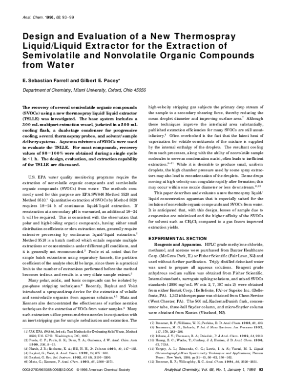 (PDF) Design and Evaluation of a New Thermospray Liquid/Liquid ...