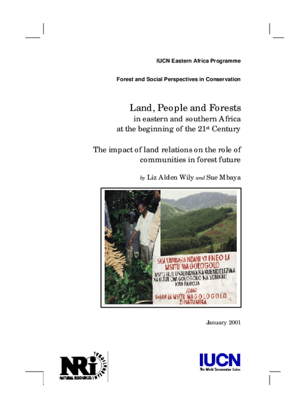 (PDF) Land, people, and forests in eastern and southern Africa at the ...