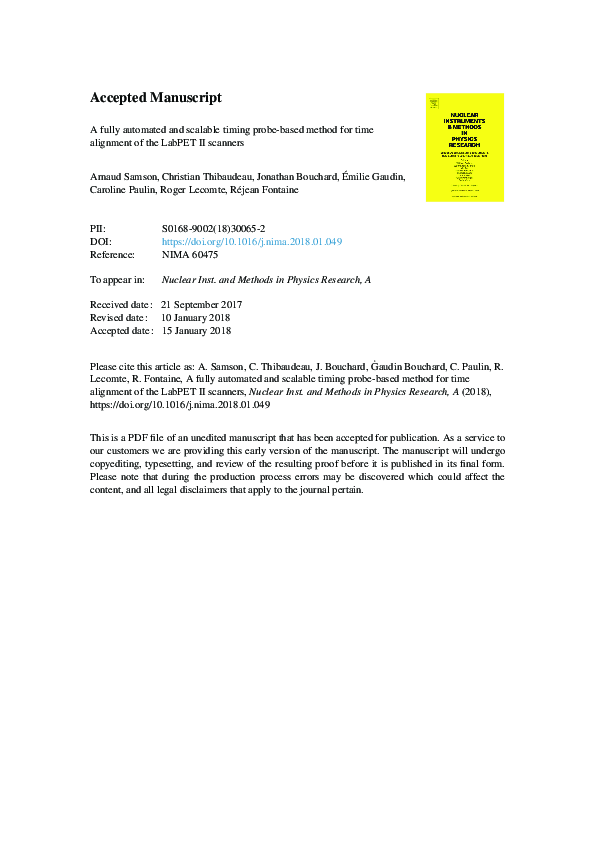 Pdf A Fully Automated And Scalable Timing Probe Based Method For Time