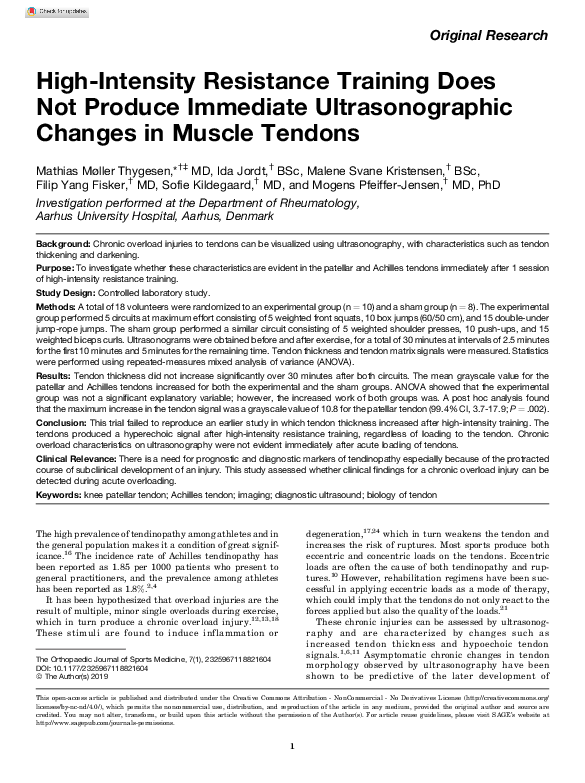 (PDF) High-Intensity Resistance Training Does Not Produce Immediate ...