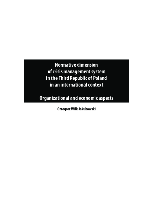 (PDF) Normative dimension of crisis management system in the Third Republic of Poland in an ...