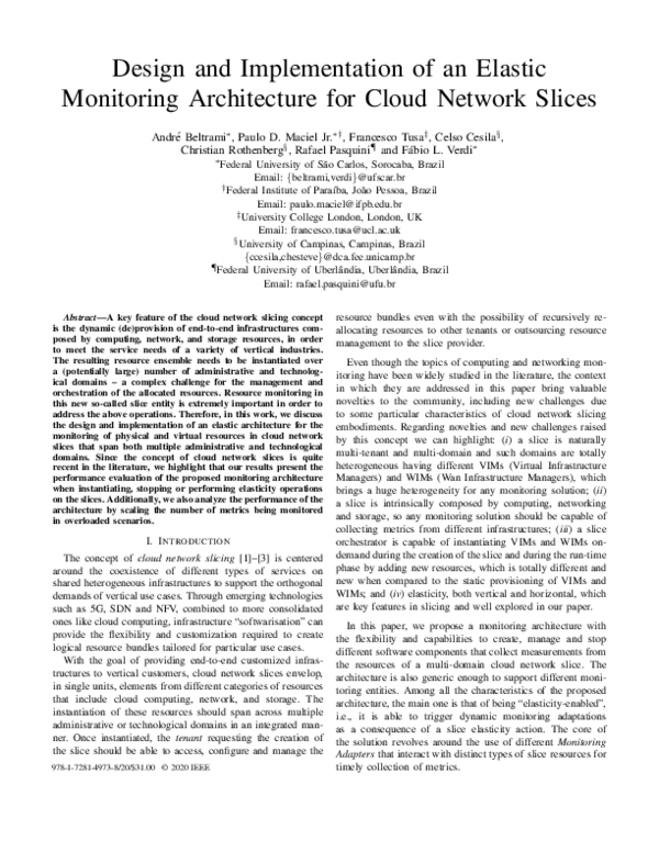 (PDF) Design and Implementation of an Elastic Monitoring Architecture ...