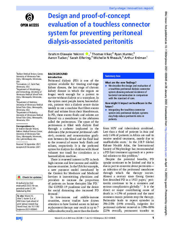 (PDF) Design and proof-of-concept evaluation of a touchless connector ...