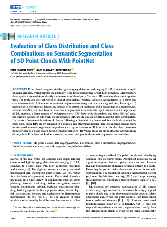 (PDF) Evaluation of Class Distribution and Class Combinations on Semantic Segmentation of 3D ...