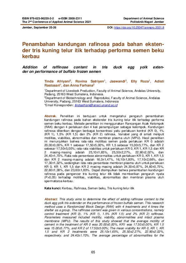 (PDF) Penambahan kandungan rafinosa pada bahan eksten-der tris kuning ...