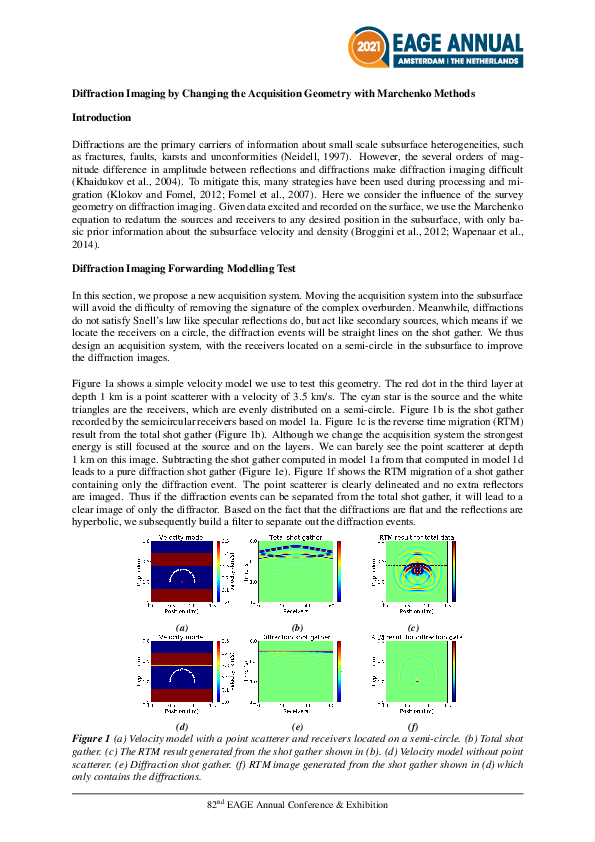(PDF) Diffraction Imaging by Changing the Acquisition Geometry with ...