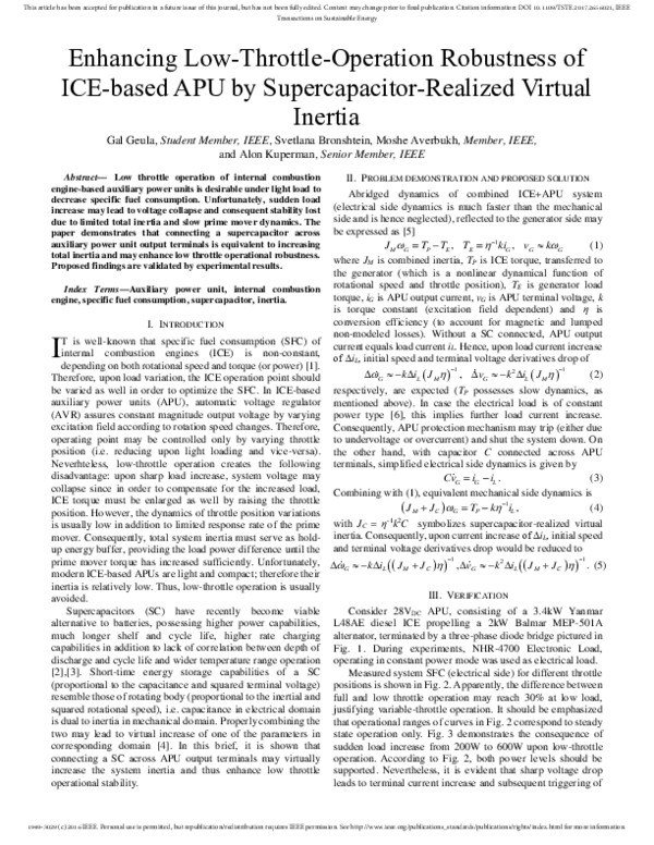 (PDF) Enhancing Low-Throttle-Operation Robustness of ICE-Based APU by ...