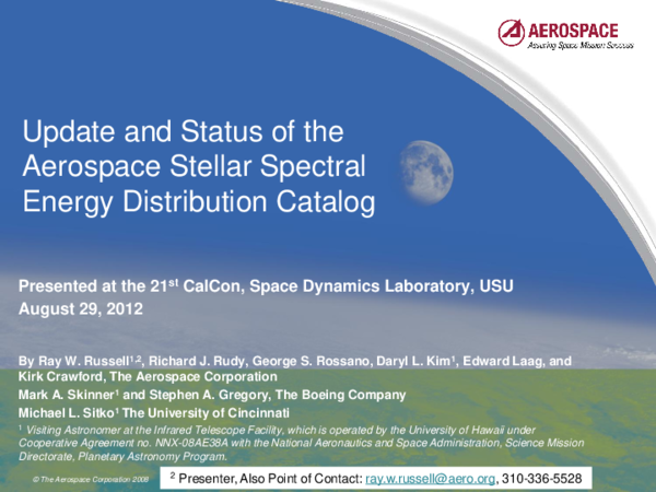 (PDF) Update and Status of the Aerospace Stellar Spectral Energy ...