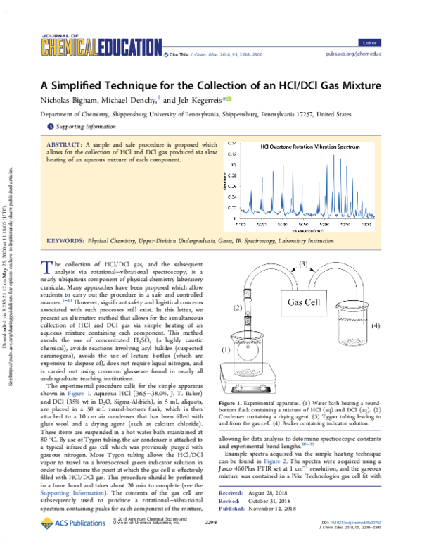 (PDF) A Simplified Technique for the Collection of an HCl/DCl Gas Mixture