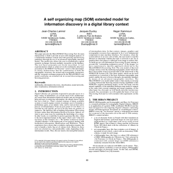 Pdf Some Basics Of A Self Organizing Map Som Extended Model For