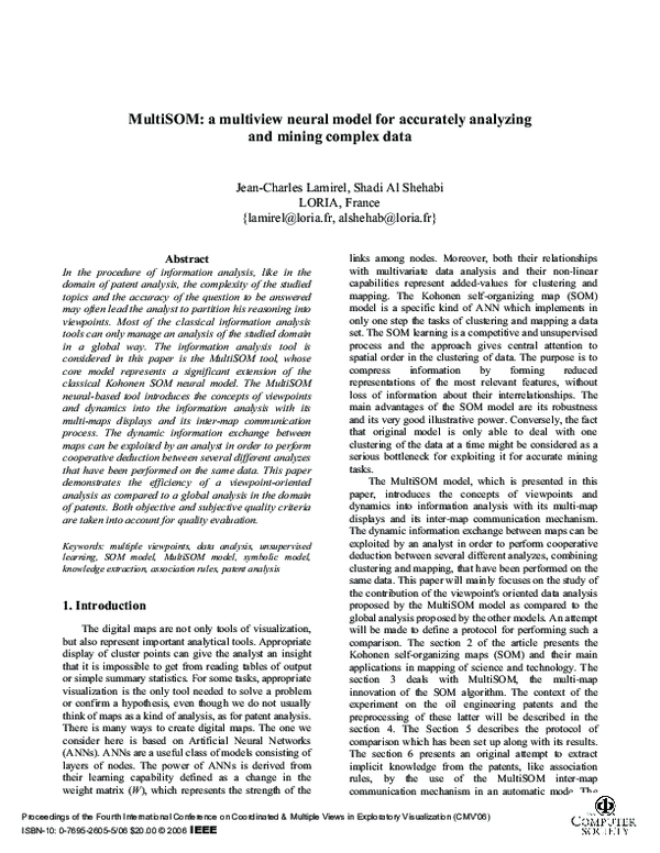 (PDF) MultiSOM: A Multiview Neural Model for Accurately Analyzing and Mining Complex Data