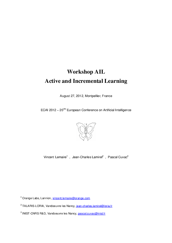 (PDF) Active and Incremental Learning