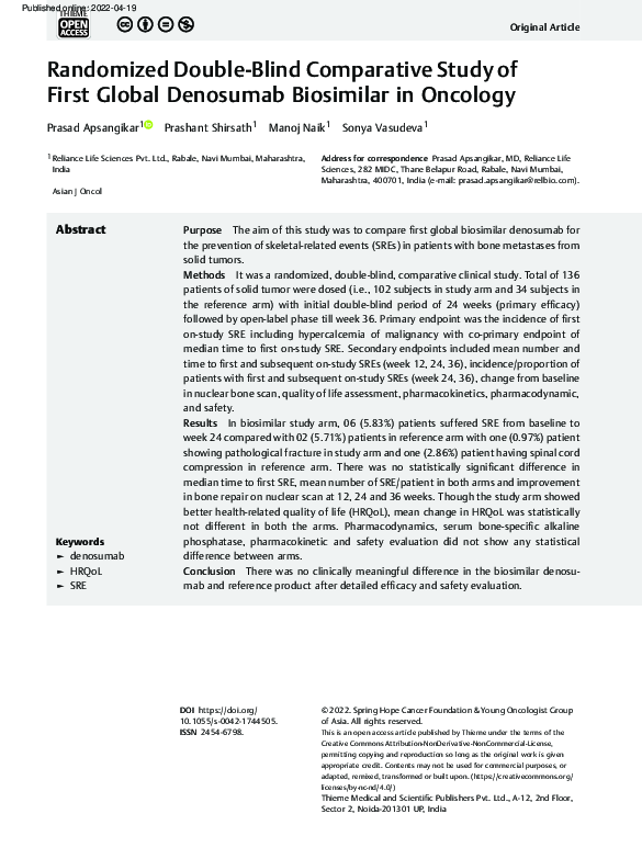 (PDF) Randomized Double-Blind Comparative Study of First Global ...