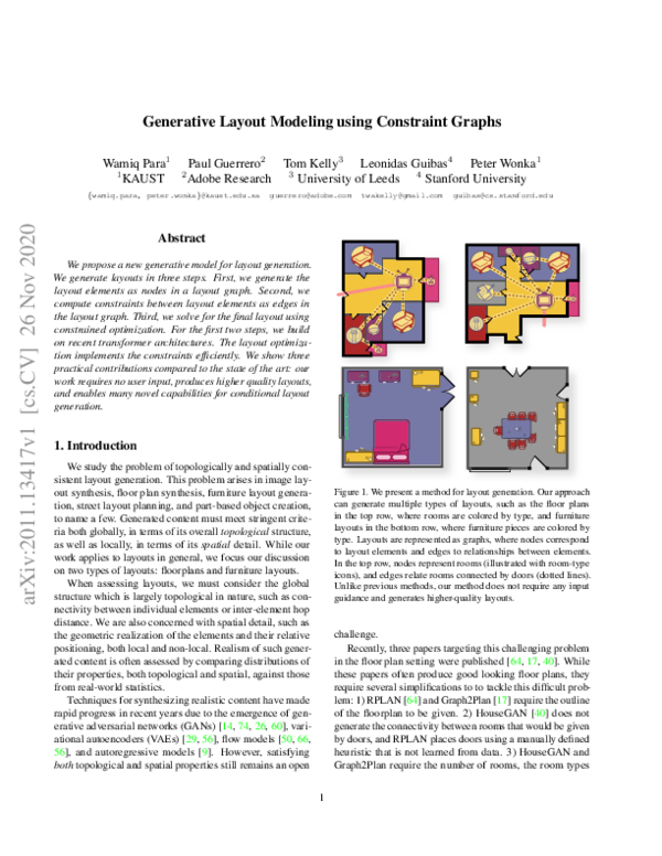 Pdf Generative Layout Modeling Using Constraint Graphs