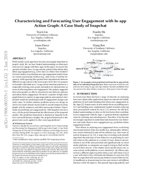 (PDF) Characterizing and Forecasting User Engagement with In-App Action ...