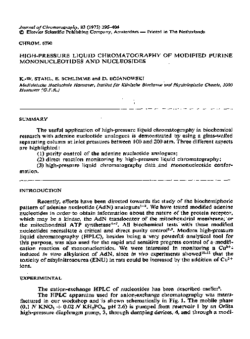 (PDF) High-pressure liquid chromatography of modified purine ...