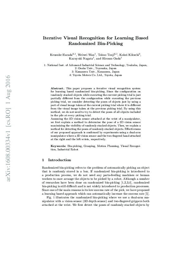 (PDF) Iterative Visual Recognition for Learning Based Randomized Bin ...