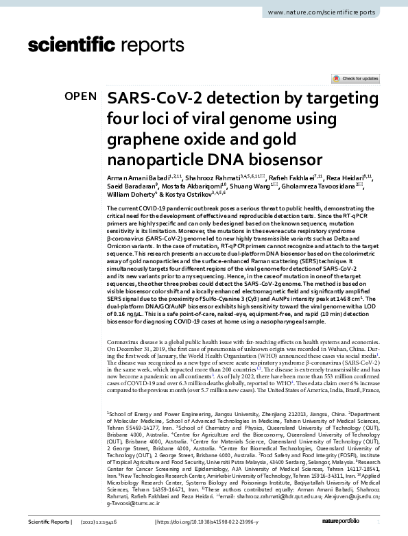 Pdf Sars Cov 2 Detection By Targeting Four Loci Of Viral Genome Using
