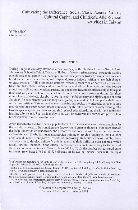 (PDF) Cultivating the Difference: Social Class, Parental Values ...