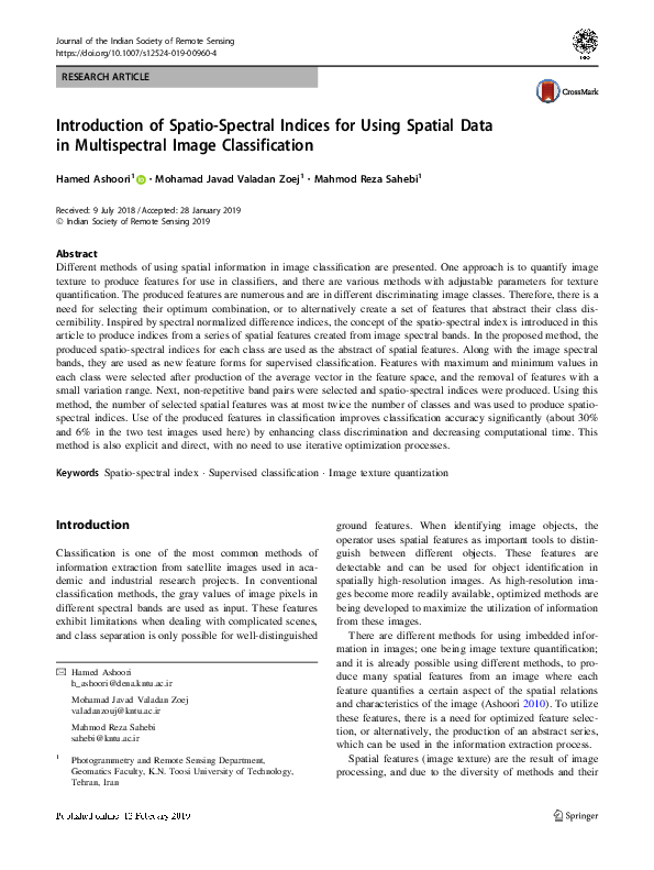 (PDF) Introduction of Spatio-Spectral Indices for Using Spatial Data in ... (PDF) Introduction of Spatio-Spectral Indices for Using Spatial Data in ...