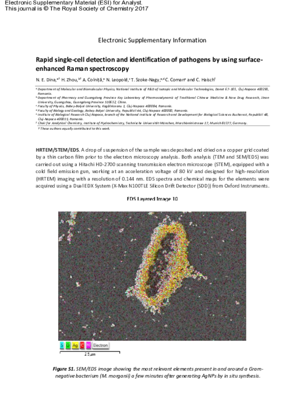 (PDF) Rapid single-cell detection and identification of pathogens by using surface-enhanced ...