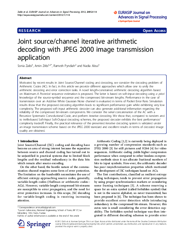 (PDF) Joint source/channel iterative arithmetic decoding with JPEG2000 image transmission ...