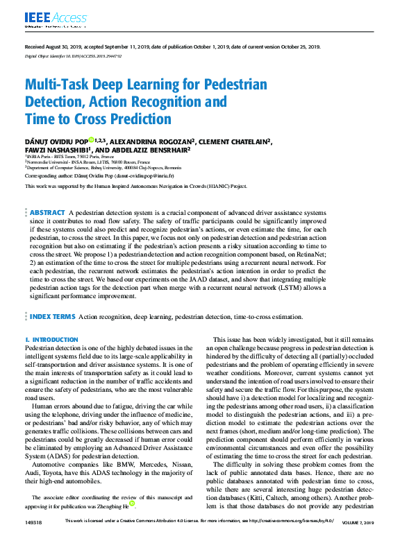 Pdf Multi Task Deep Learning For Pedestrian Detection Action