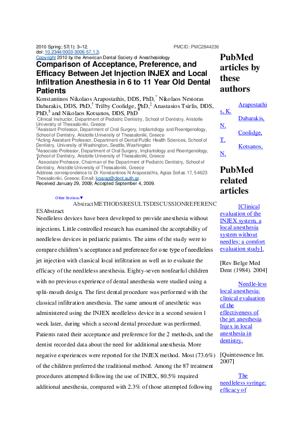 (PDF) Comparison of Acceptance, Preference, and Efficacy Between Jet ...