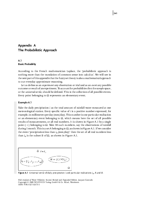 (PDF) Appendix A: The Probabilistic Approach