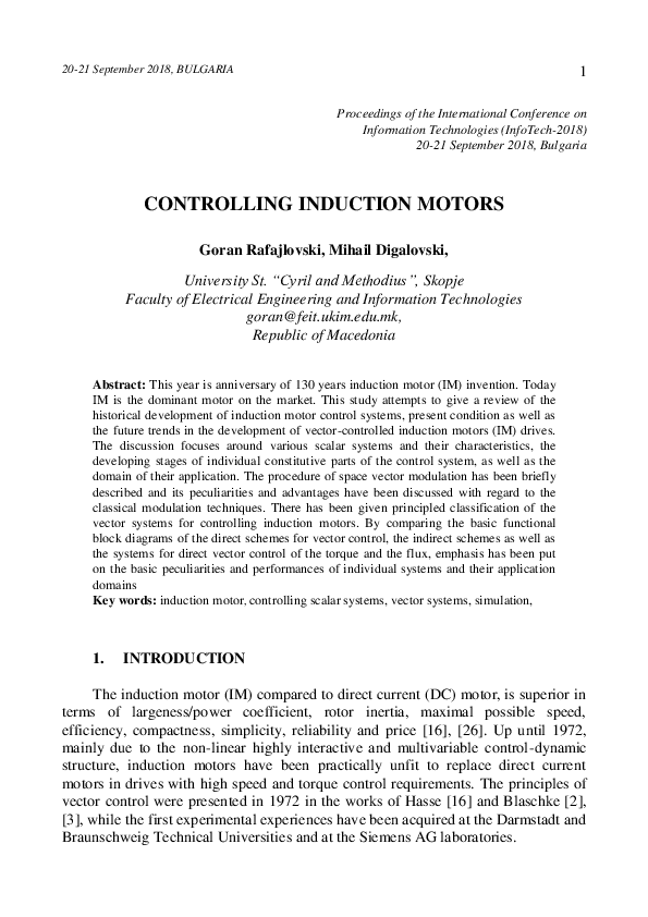 (PDF) Controlling Induction Motors