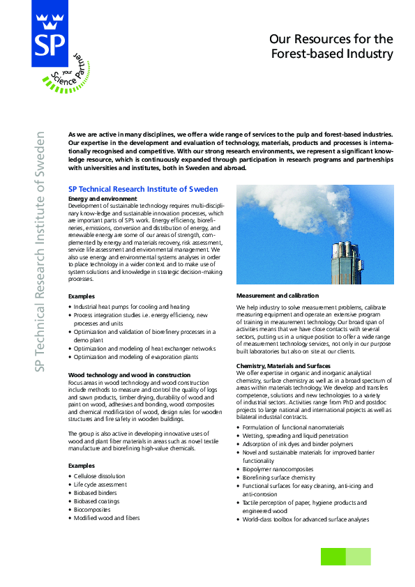 (PDF) Our Resources for the Forest-based Industry | Rickard Fornell ...