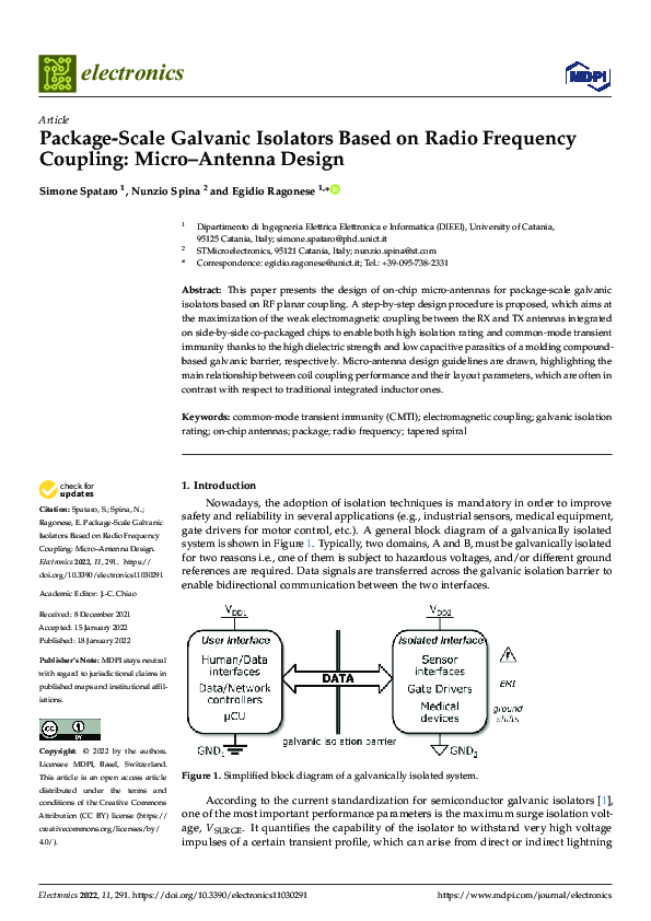 Pdf Package Scale Galvanic Isolators Based On Radio Frequency