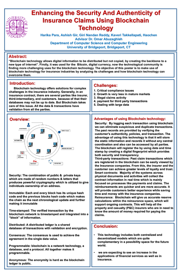 (PDF) Enhancing the Security And Authenticity of Insurance Claims Using Blockchain Technology