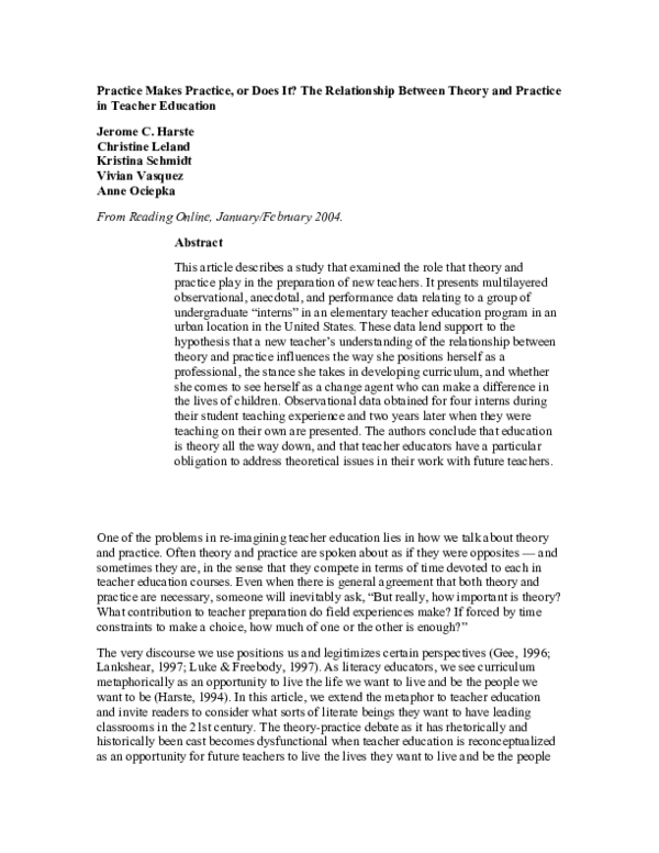 (PDF) Practice makes practice, or does it? The relationship between ...