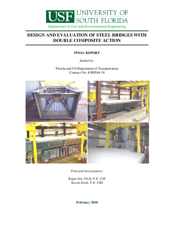 (PDF) Design and Evaluation of Steel Bridges with Double Composite Action