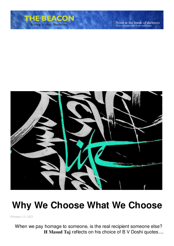 (PDF) Why We Choose What We Choose