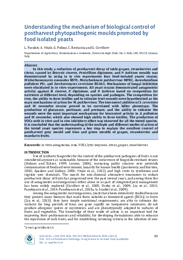 (PDF) Understanding the mechanism of biological control of passionfruit ...