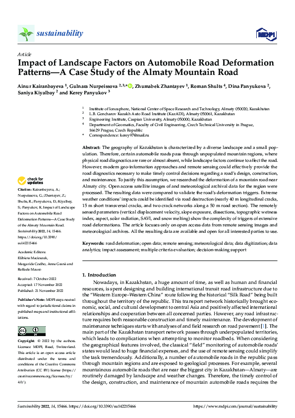 (PDF) Impact of Landscape Factors on Automobile Road Deformation ...