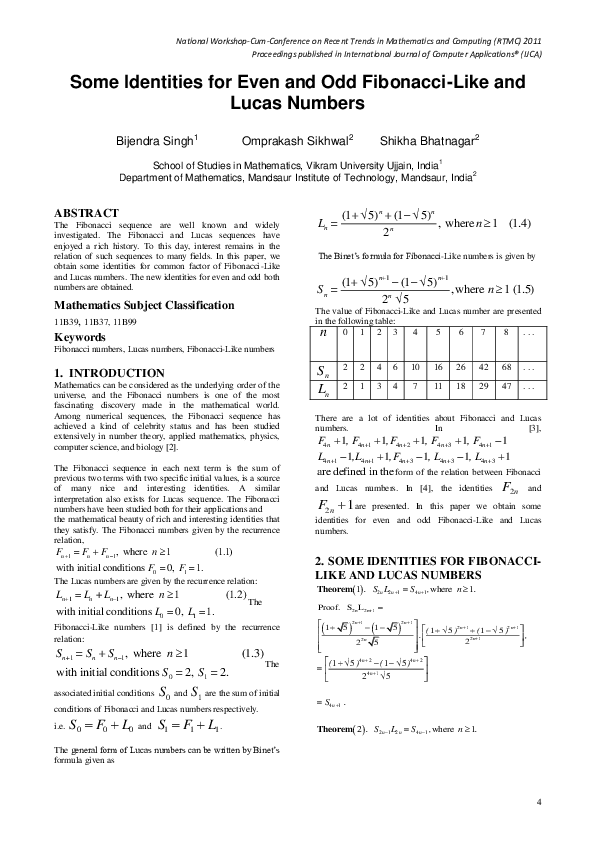 (PDF) Combinatorial Formulas Involving Fibonacci Polynomials,Fibonacci ...