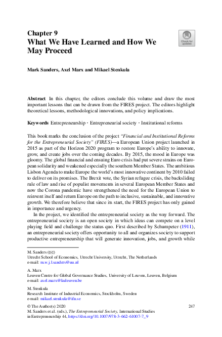 (PDF) What We Have Learned and How We May Proceed