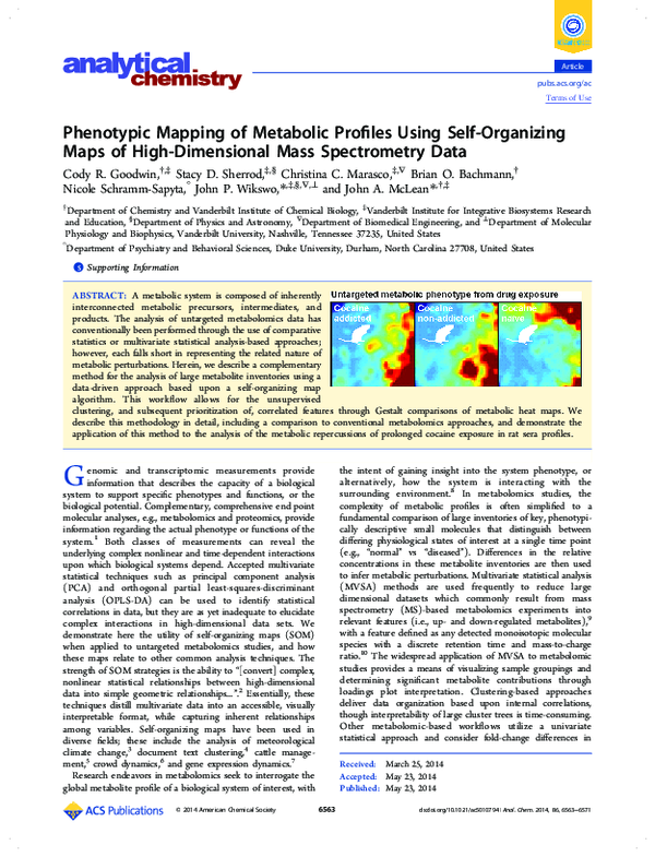 (PDF) Phenotypic mapping of metabolic profiles using self-organizing maps of high-dimensional ...