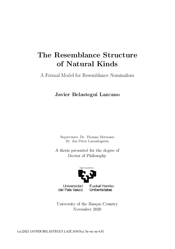 (PDF) Formal Model of Resemblance Nominalism