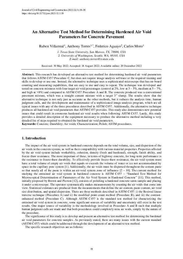 (PDF) An Alternative Test Method for Determining Hardened Air Void ...