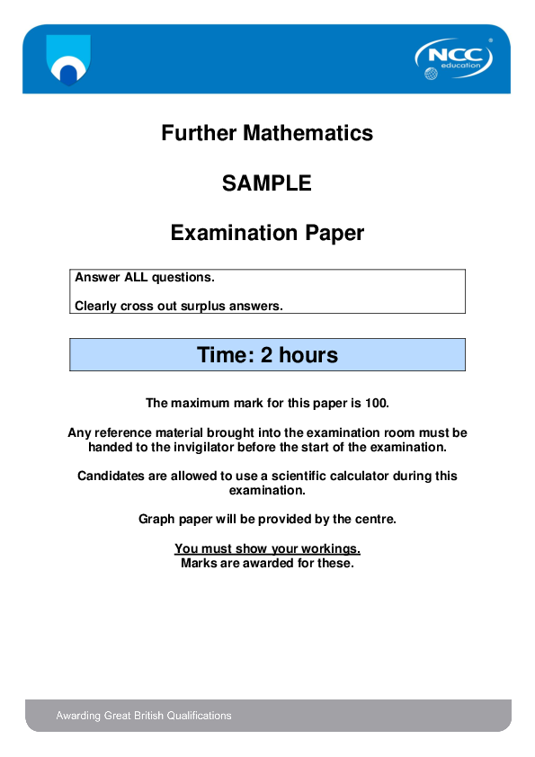 (PDF) Further Mathematics Cycle Year