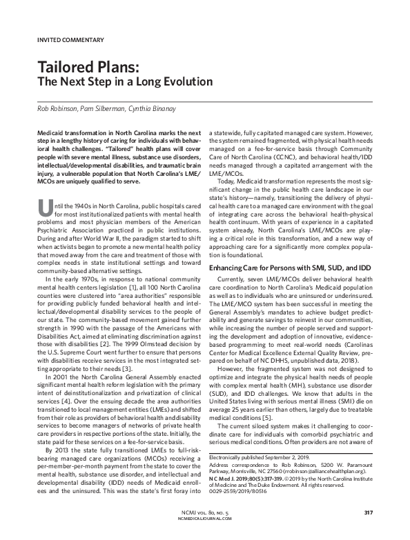 (PDF) Tailored Plans