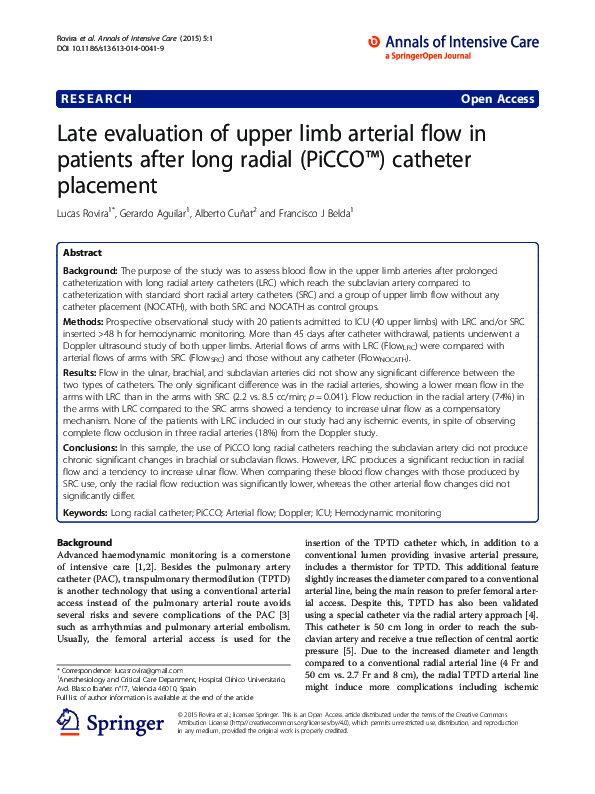 (PDF) Late evaluation of upper limb arterial flow in patients after ...