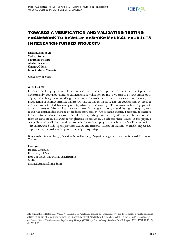 Pdf Towards A Verification And Validating Testing Framework To