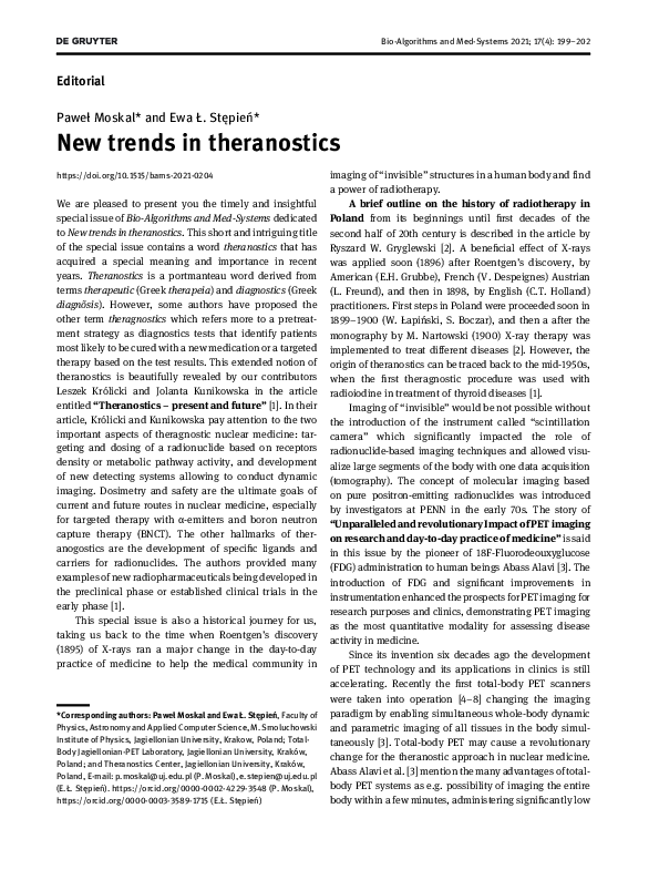 (PDF) New trends in theranostics