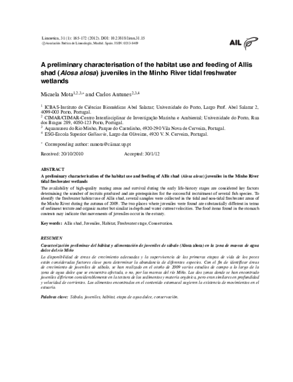 (PDF) A preliminary characterisation of the habitat use and feeding of ...