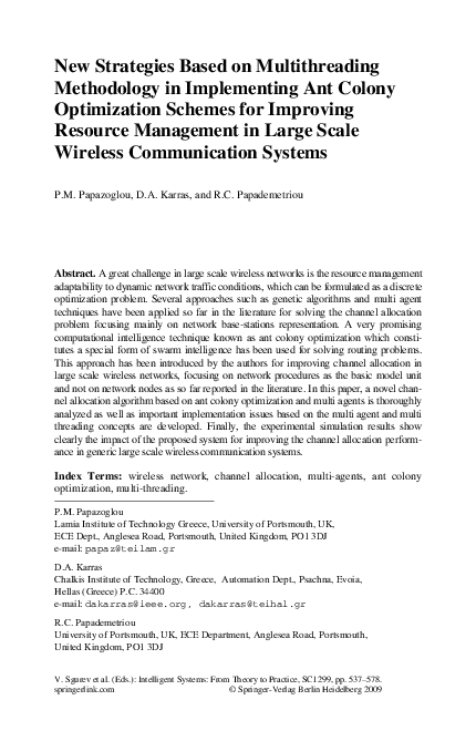 (PDF) New strategies based on multithreading methodology in implementing ant colony optimization ...